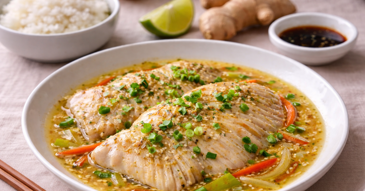 Aile de raie recette vapeur au gingembre en 30 min - Poisson à Domicile